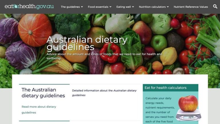 Australian Dietary Guidelines and ‘The Australian Guide to Healthy ...
