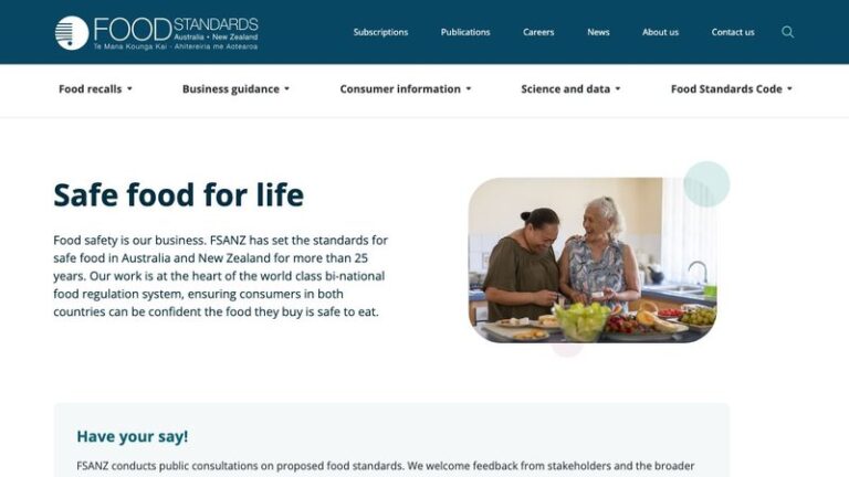 Food Standards Australia New Zealand – Nutrition Australia
