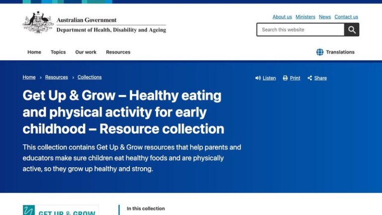 Get Up & Grow – Nutrition Australia